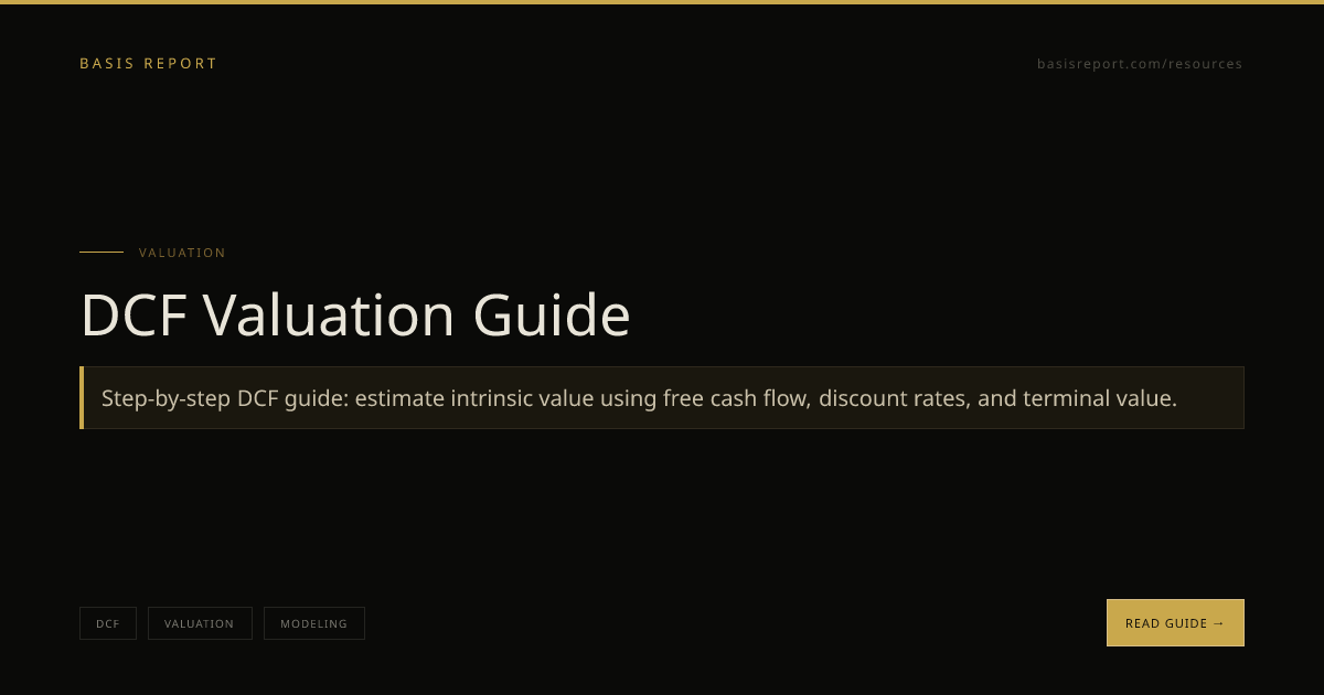 DCF Valuation Guide: How to Build a Discounted Cash Flow Model | Basis ...