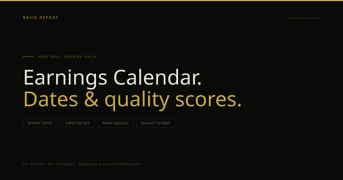 Earnings Calendar & Surprise History | Basis Report