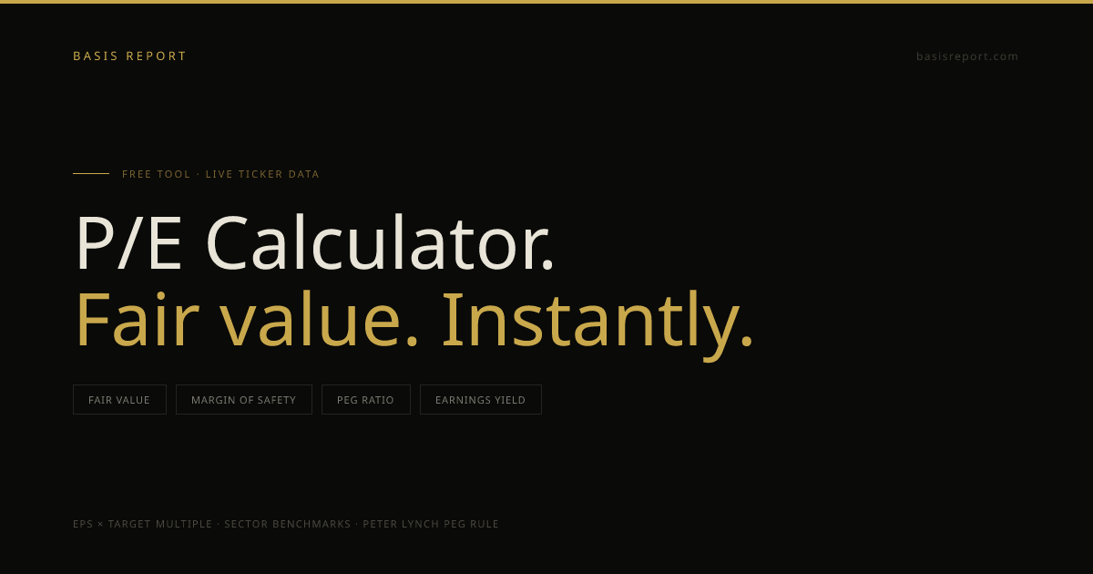 P/E Ratio Calculator | Basis Report